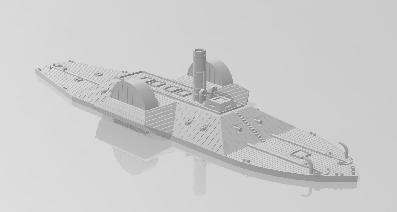 1/600 Confederate Casemate Ironclad CSS Nashville – BIG Jim Prints