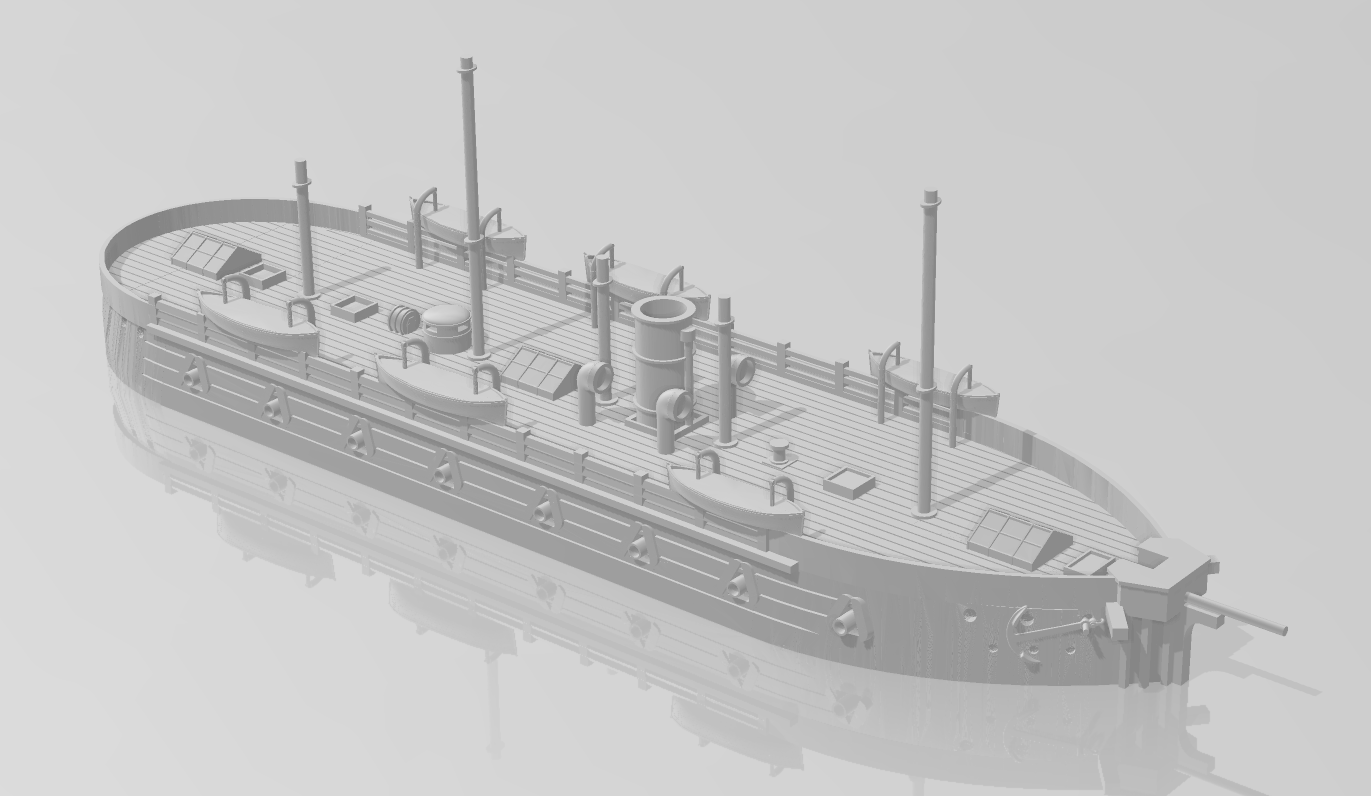 1/1200 Union Broadside Ironclad USS New Ironsides – BIG Jim Prints