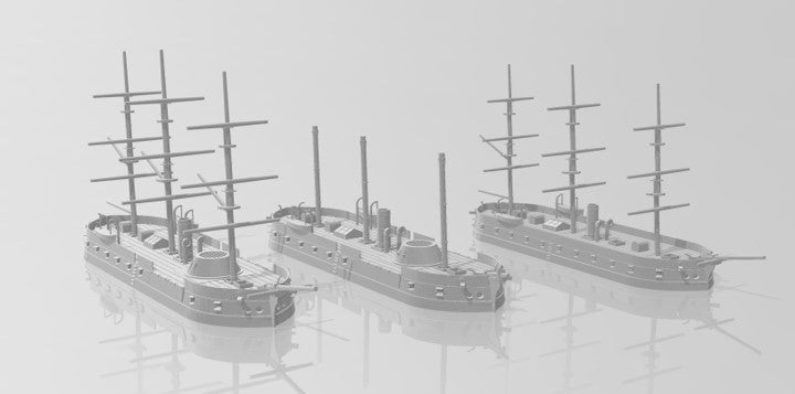 1/1200 British ironclad batteries HMS Trusty, HMS Aetna – BIG Jim Prints