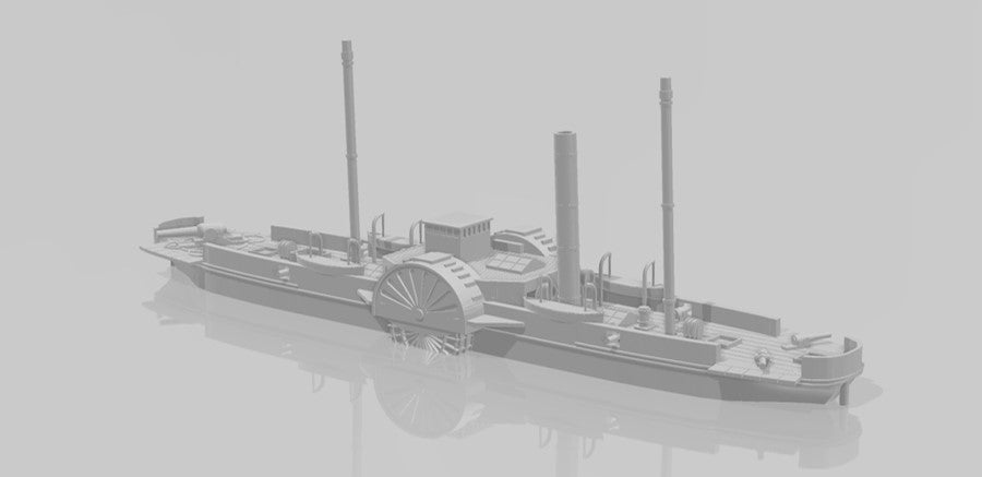 1/600 Union Double Ended Gunboat USS MIAMI – BIG Jim Prints