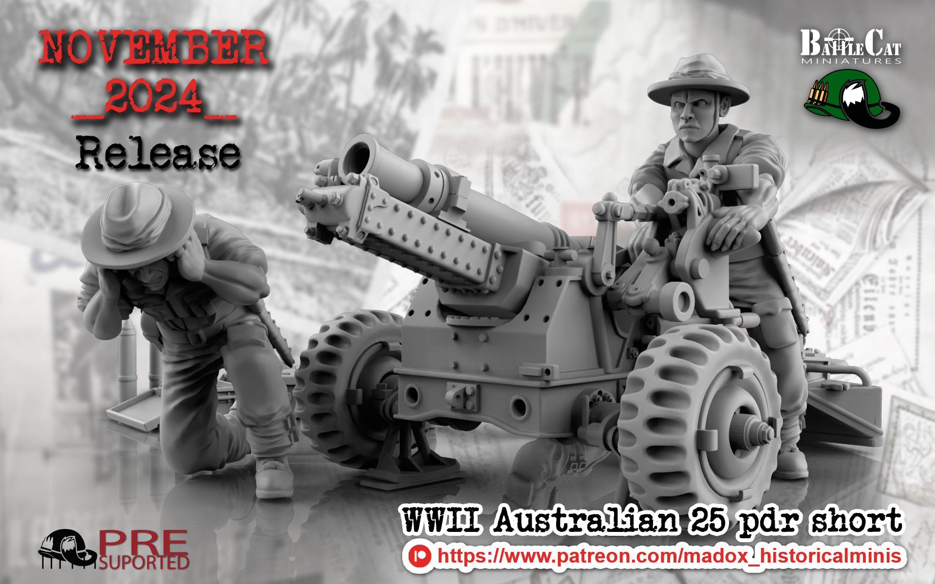 Australian 25 Pounder Short Cannon Teams – BIG Jim Prints