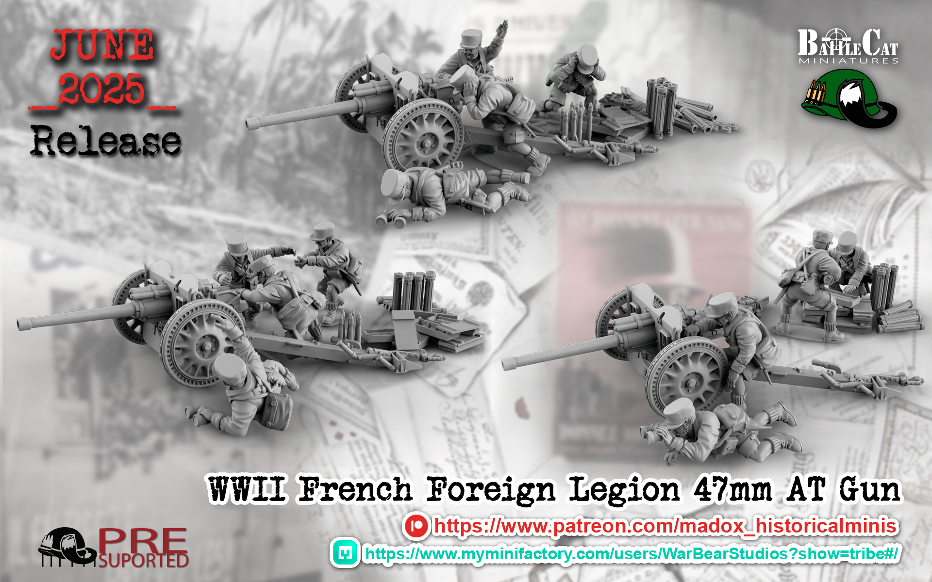 WW2 French Foreign Legion 47mm AT Guns – BIG Jim Prints