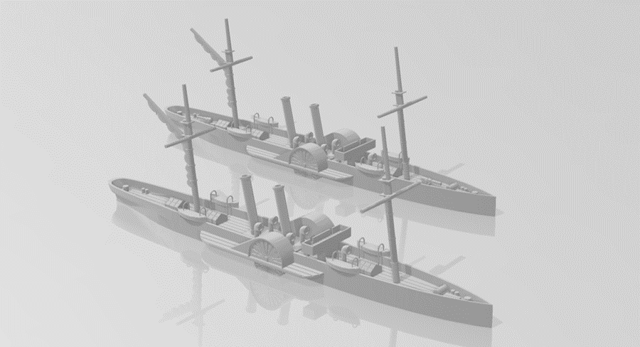 1/600 Confederate Blockade Runner – BIG Jim Prints